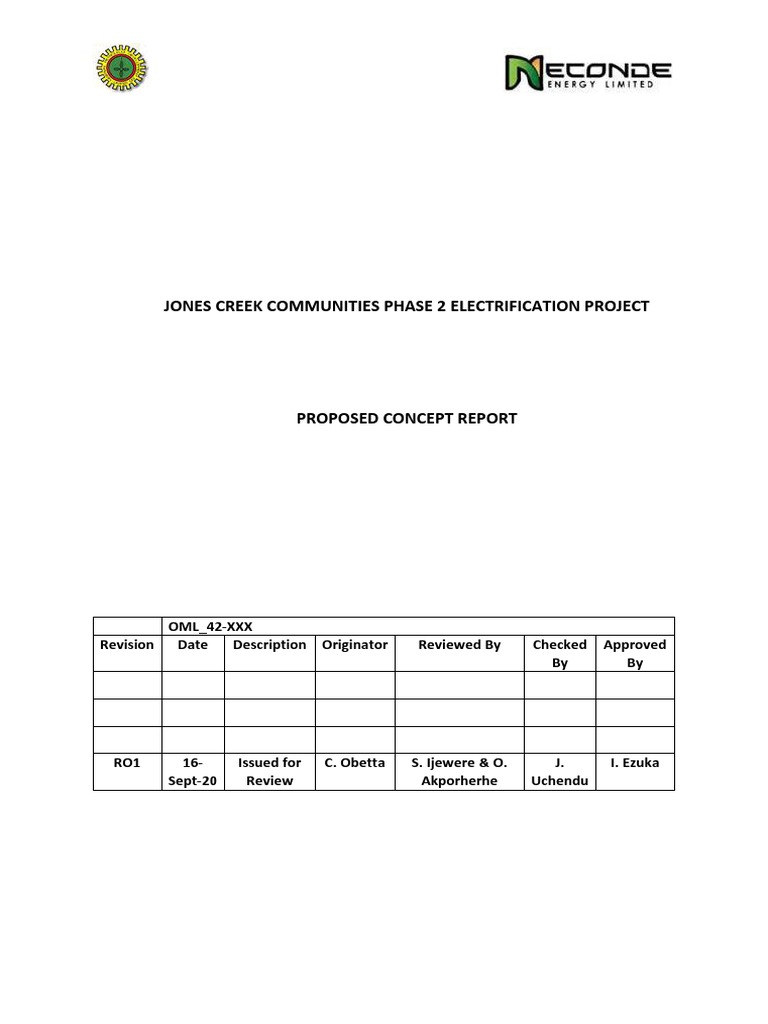 Proposed Concept Report - Updated | PDF | Electric Power Distribution ...