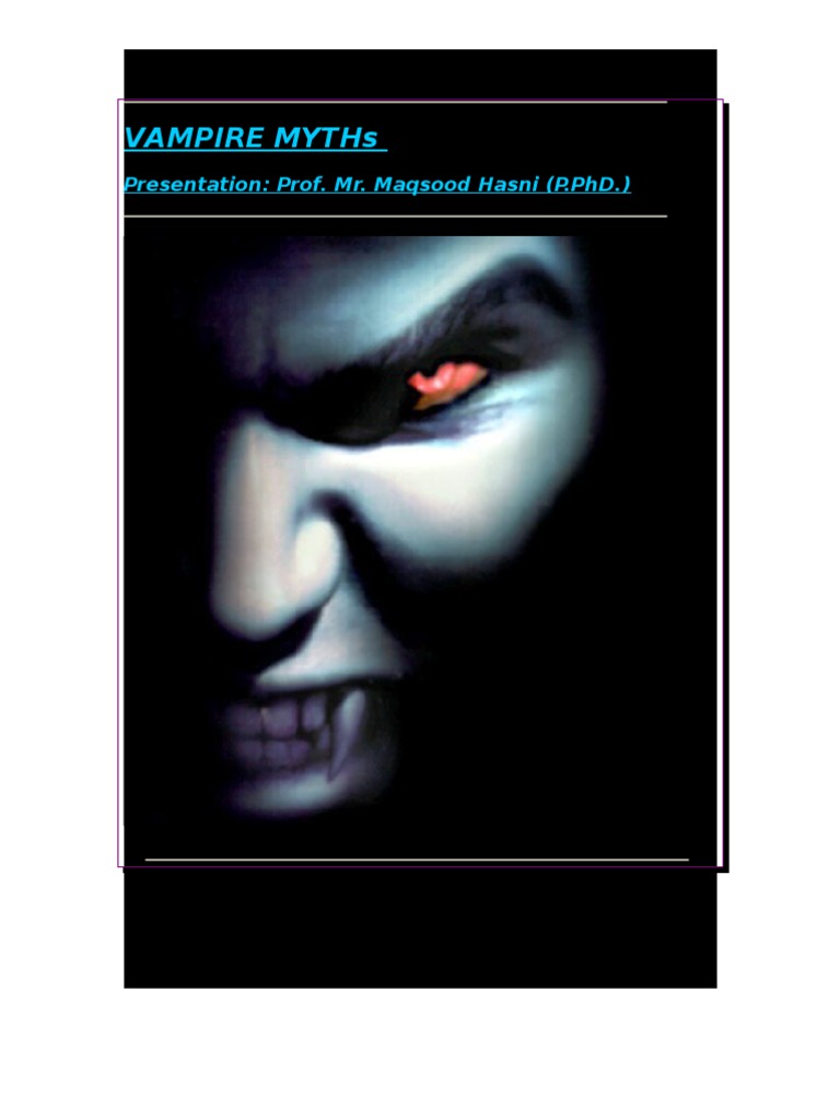 VAMPIRE MYTHs | PDF | Vampires