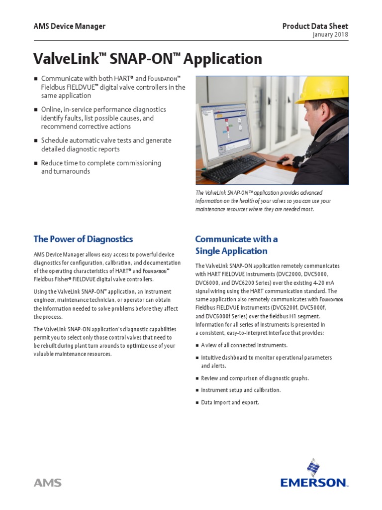 Ams Valvelink Snap On Applicatio | PDF | Calibration | Valve