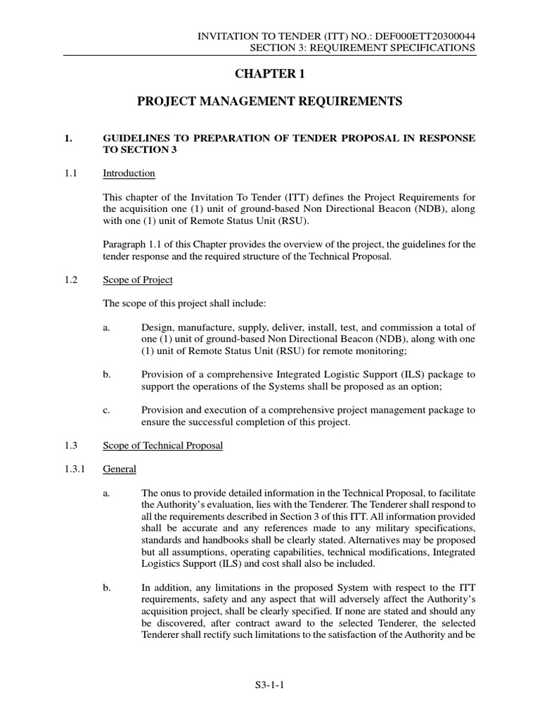 Section 3A - Requirement Specs (Supply) PDF | PDF | Reliability ...