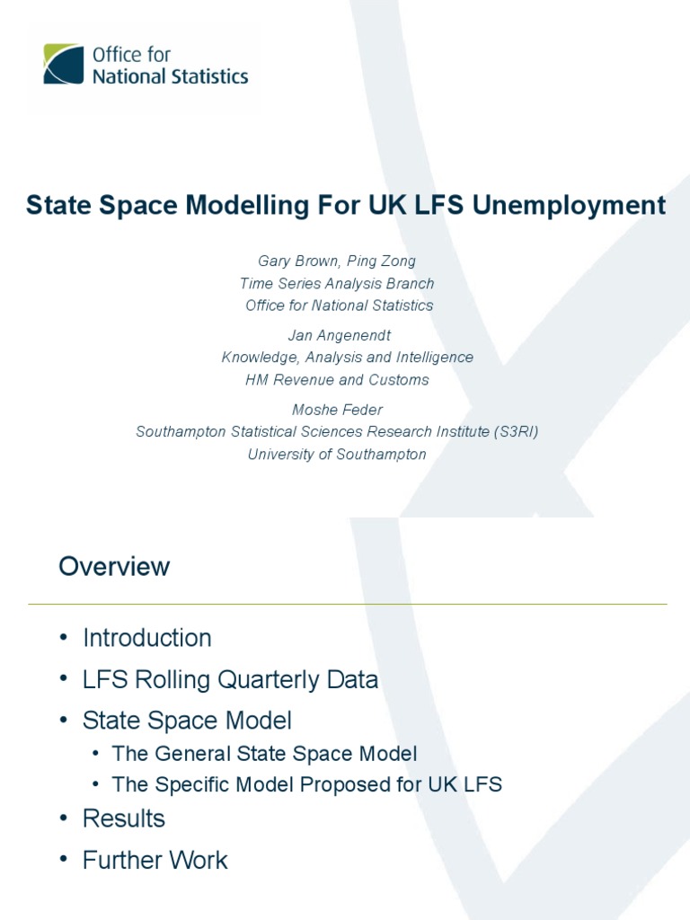 State Space Modelling For Uk Lfs Unemployment Pdf Stationary