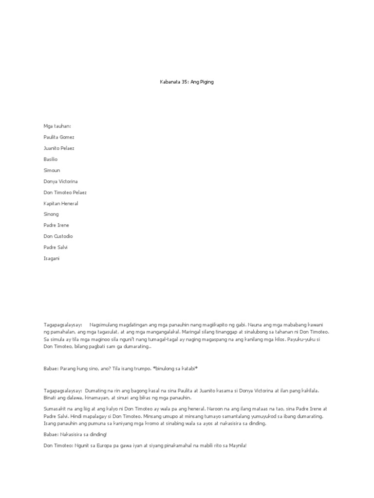 Kabanata 35: Ang Piging | PDF