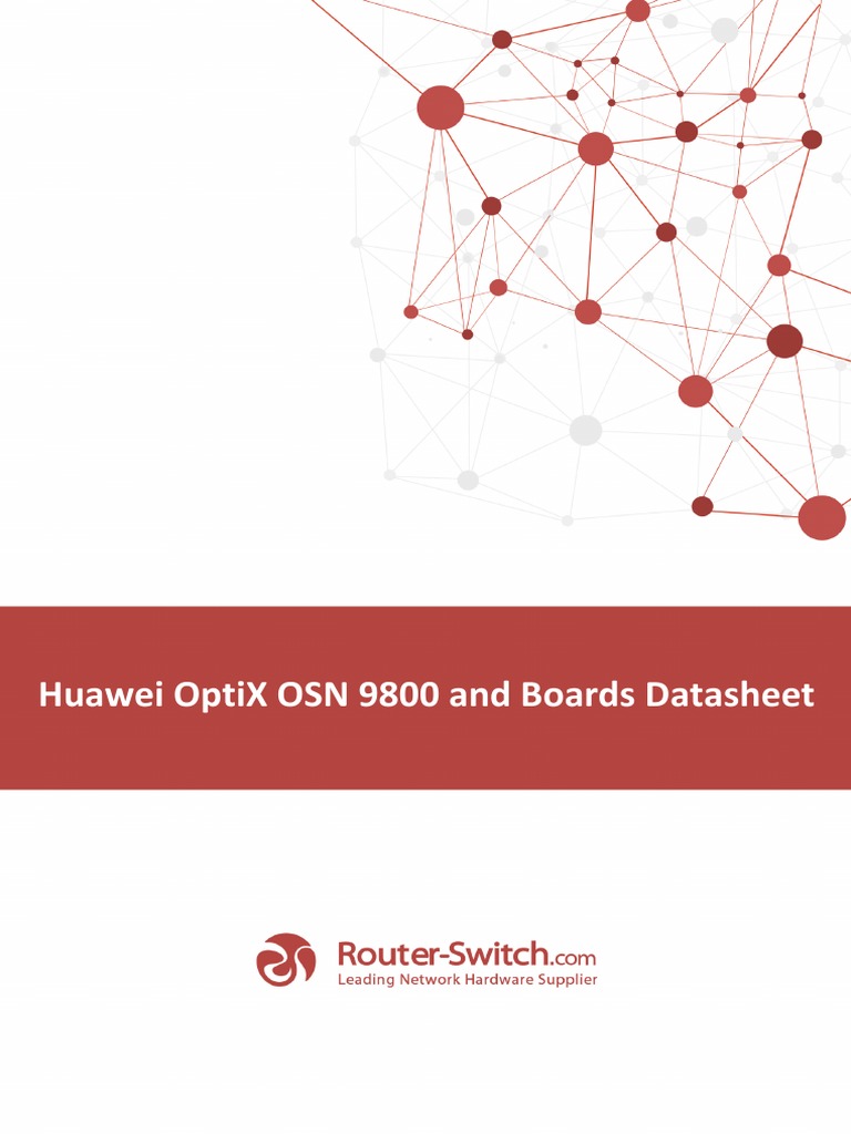 Huawei OptiX OSN 9800 Datasheet | PDF | Network Protocols | Electronics