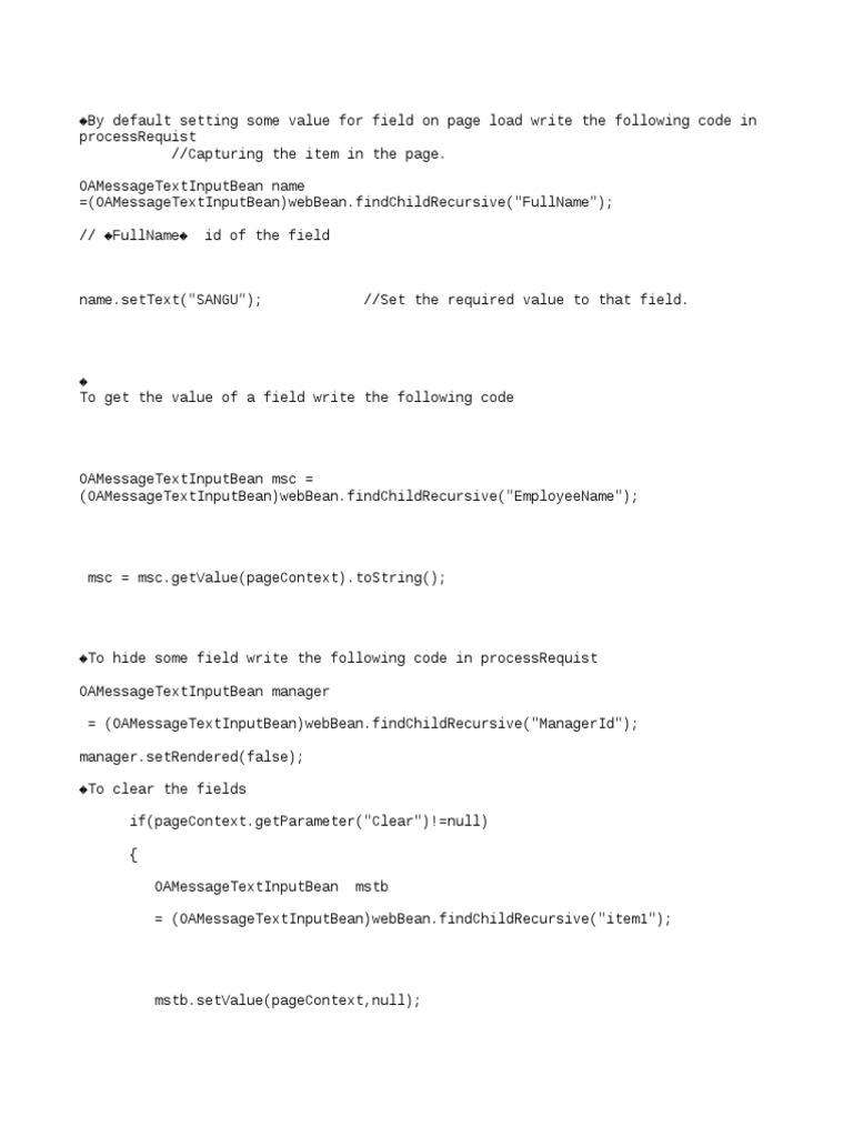 Reusable Code For OAF | PDF | Computer Data | Software