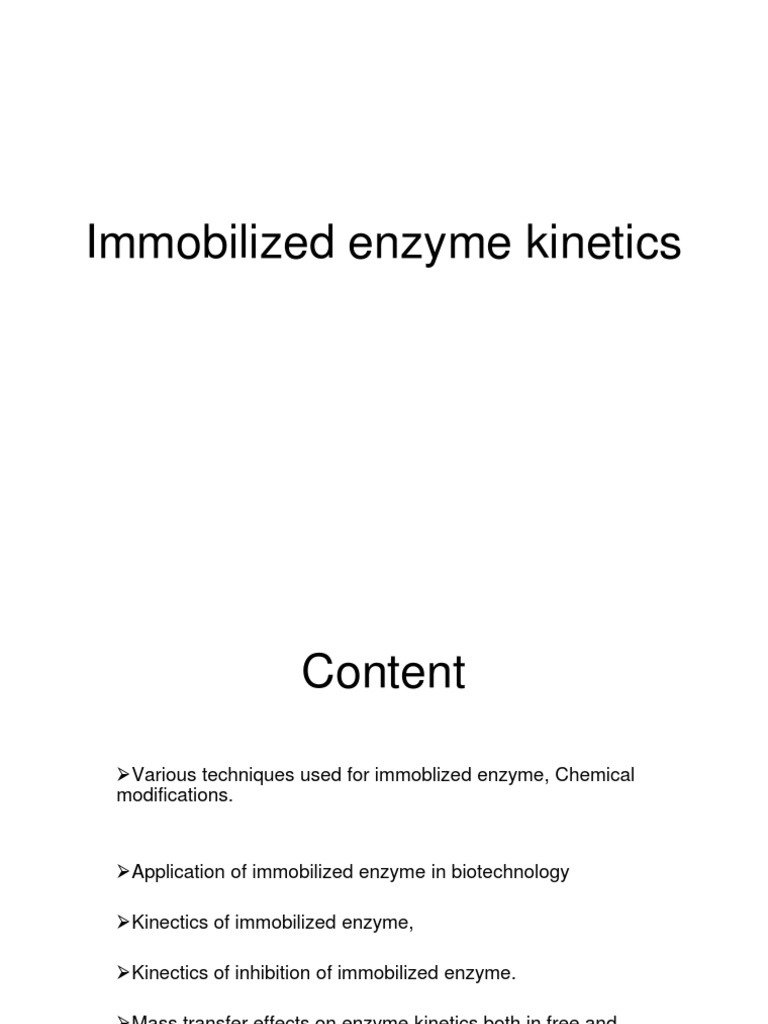 Ch-Immobilization of Enzyme PDF | PDF | Enzyme | Chemical Reactor