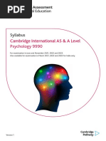 Cambridge Psychology Syllabus 2024-2026 | PDF | Psychology | Methodology