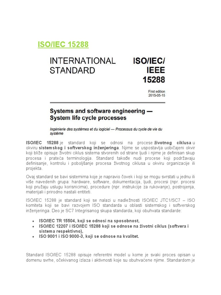 ISO 15288 - Info | PDF