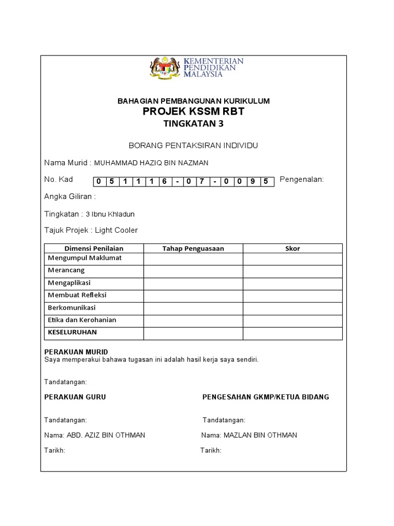 Dokumentasi RBT Haziq | PDF