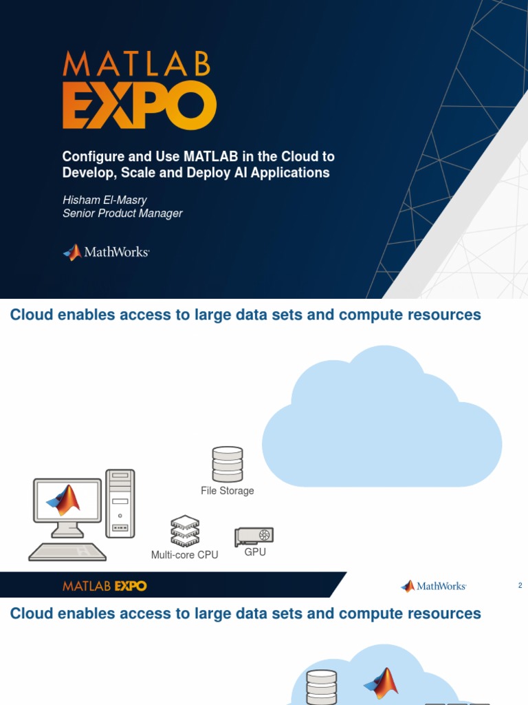 Configure and Use Matlab in The Cloud To Develop Scale and Deploy Ai ...