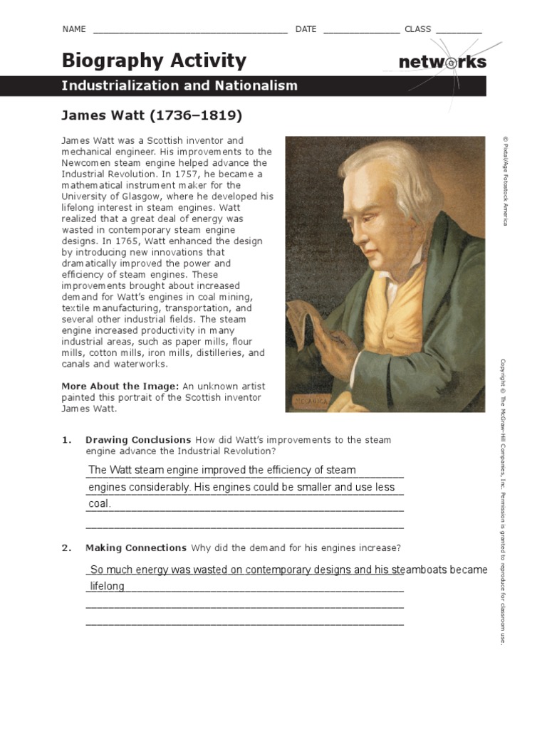 10-1 James Watt Bio | PDF