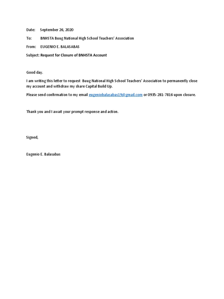 Closure Letter | PDF