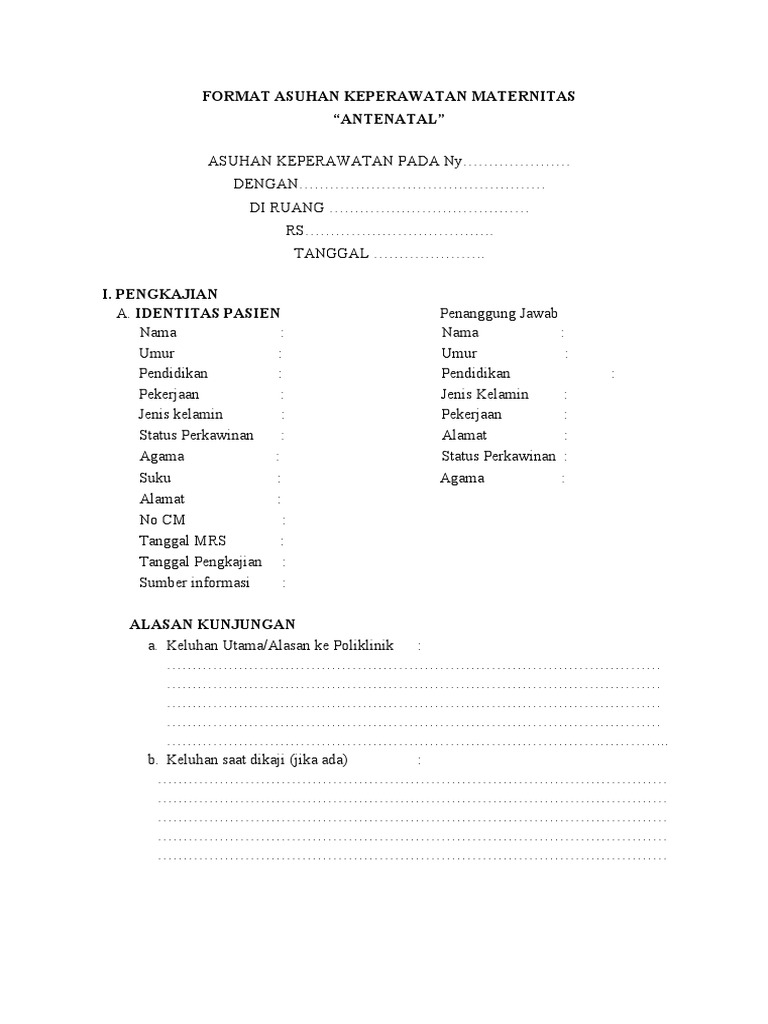 Asuhan Keperawatan Antenatal Maternitas | PDF