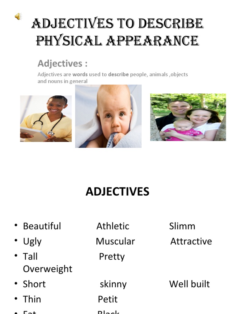 Adjectives To Describe Physical Appearance