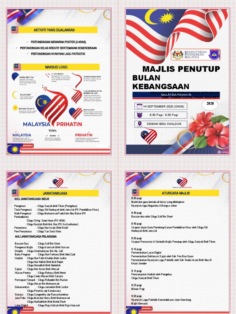 Buku Program Sambutan Bulan Kebangsaan 2020 | PDF