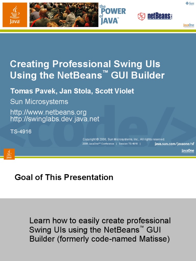 Jave - Swing GUI | PDF | Net Beans | Applications & Software