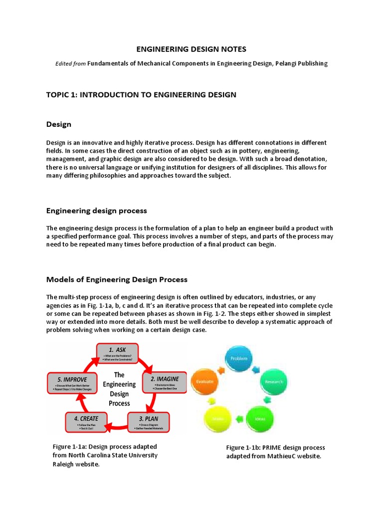 DJJ5133 - Engineering Design Notes | PDF | Engineering Design Process ...