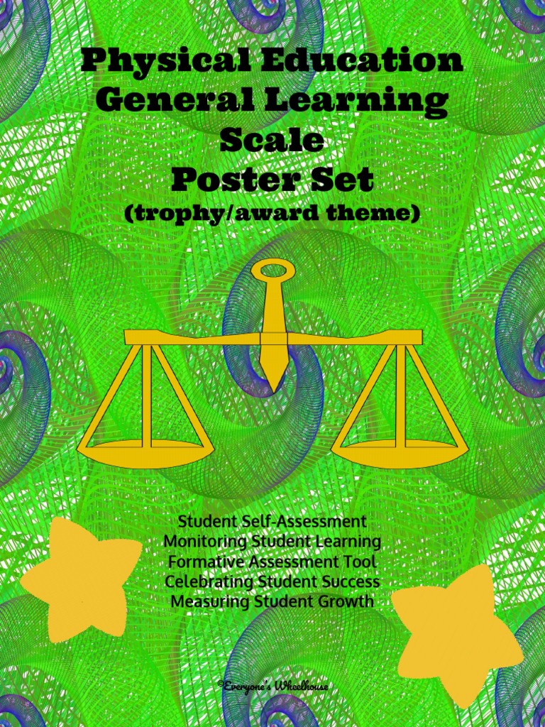 Physical Education General Learning Scale Poster Set: (Trophy/award ...