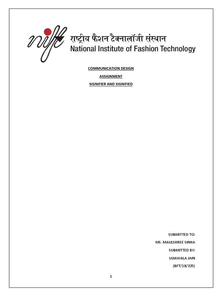 Communication Design Signifier Signified | PDF | Social Science | Self ...