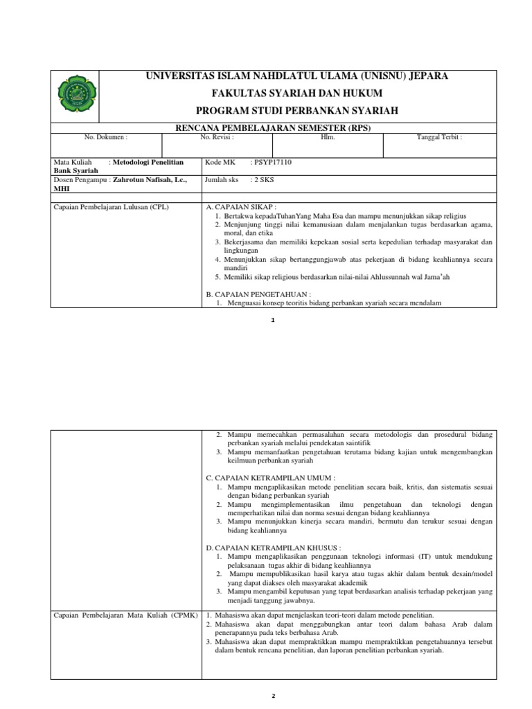 RPS Metpen Bank Syariah | PDF | Seni | Komputer