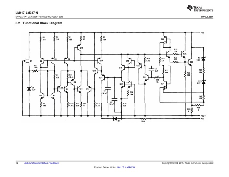 8.2 Functional Block Diagram: LM117, LM317-N | PDF