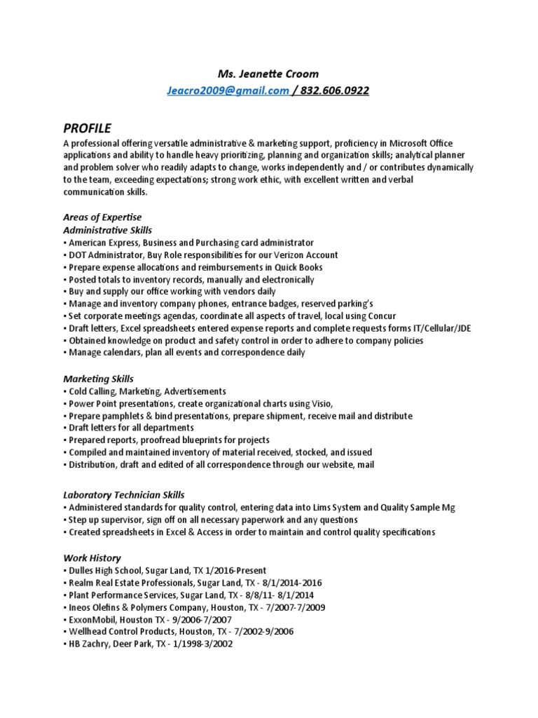 Jeanettes Resume | PDF | Business