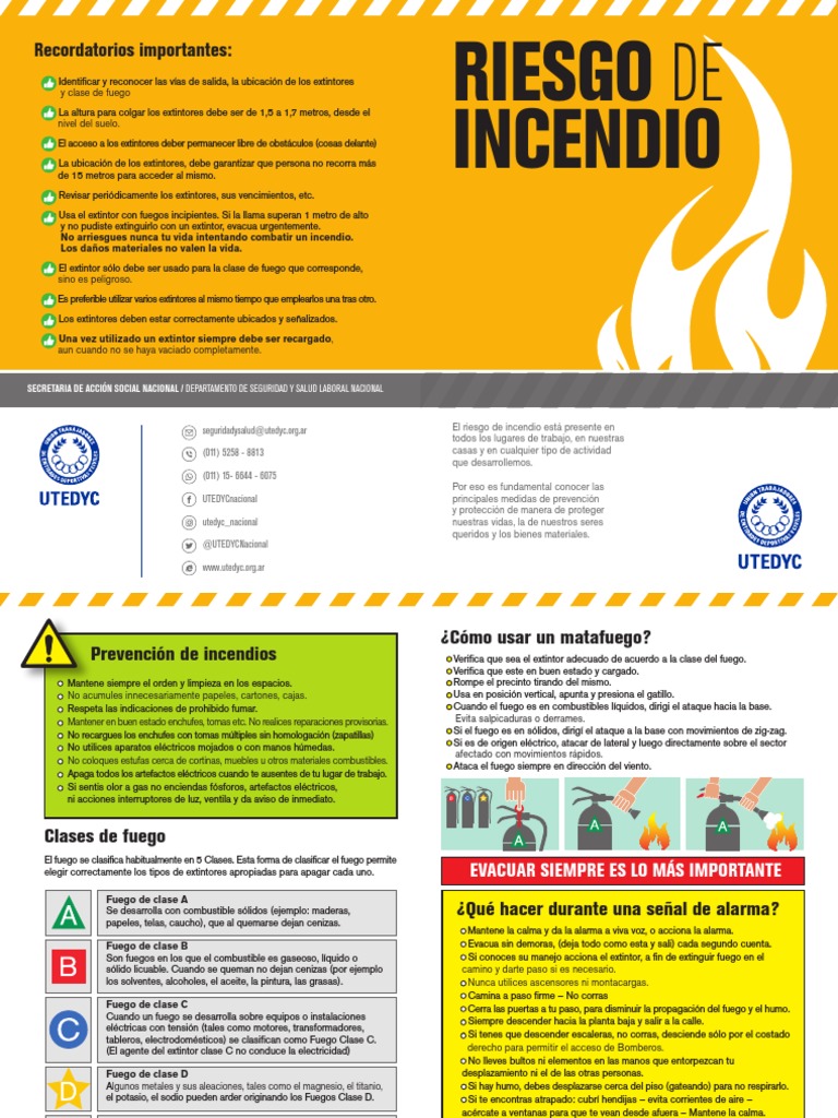 Folleto Riesgo de Incendio | PDF | Incendios | Energía y recursos