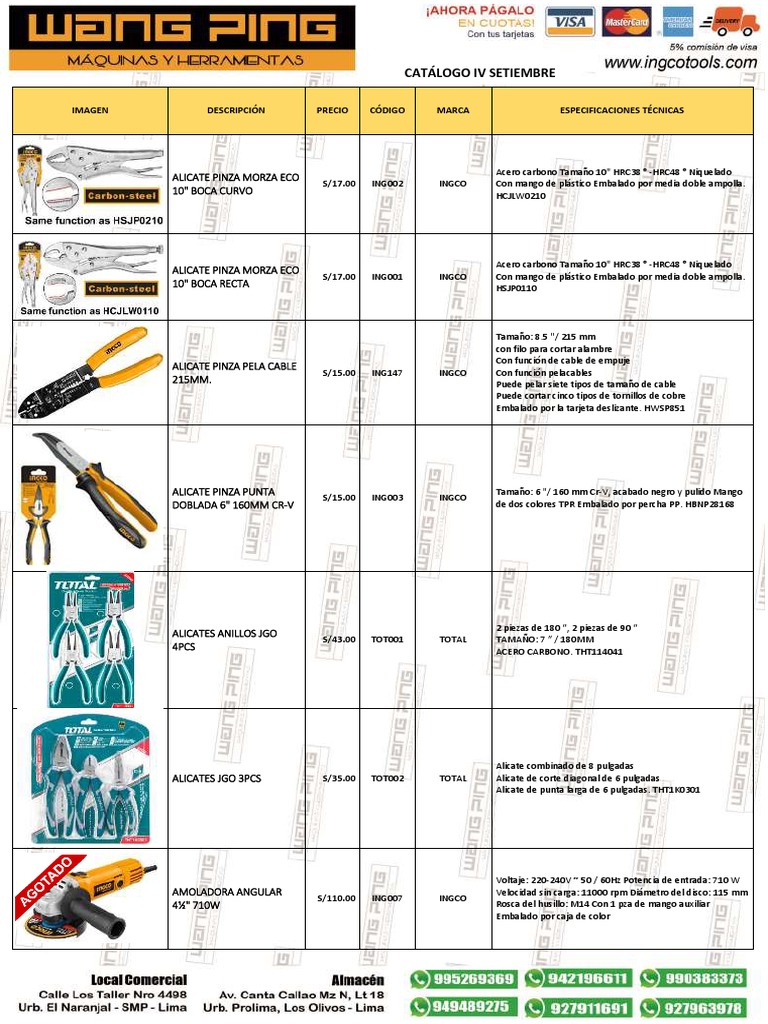 Catalogo V Setiembre 2020 | PDF | Materiales | Bienes manufacturados