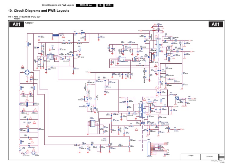 Circuit Diagrams and PWB Layouts: 10-1 A01 715G4545 PSU 32" Adapter ...