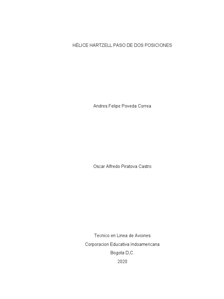 Montaje y Desmontaje de Hélice Hartzell | PDF | Pistón | Ingeniería ...