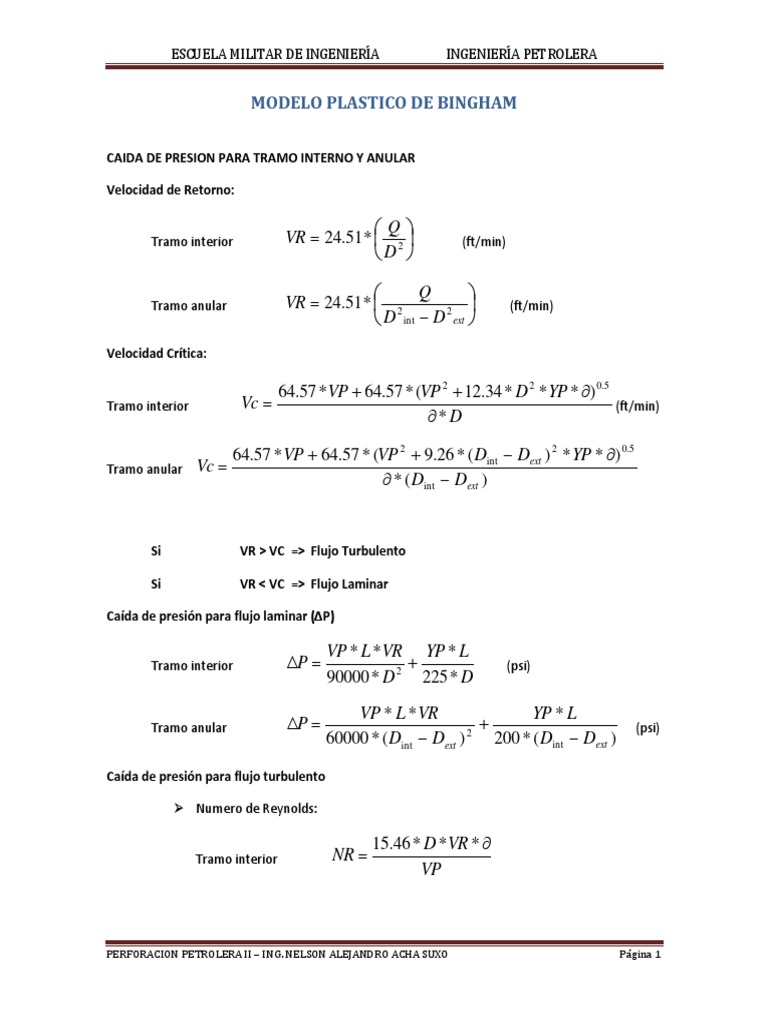 Modelo Plastico de Bingham Emi PDF | PDF | Dinámica de fluidos | Ciencia de los materiales