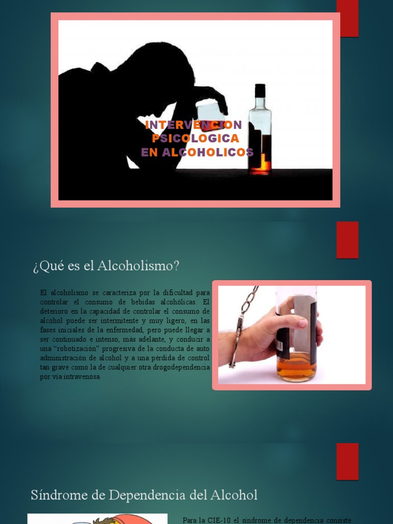 Tratamiento Psicologico en Alcoholismo | PDF | La dependencia de sustancias | Despachador de drogas