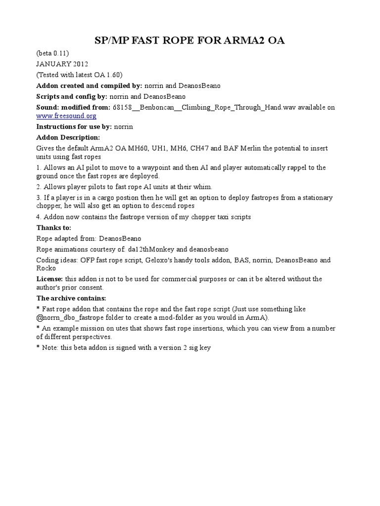 Norrn - Dbo - Fastrope Readme | PDF | Variable (Computer Science) | Software