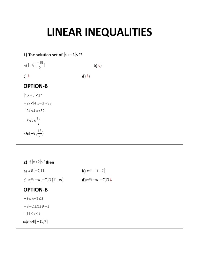 Linear Inequalities | PDF | Maxima And Minima | Mathematical Optimization