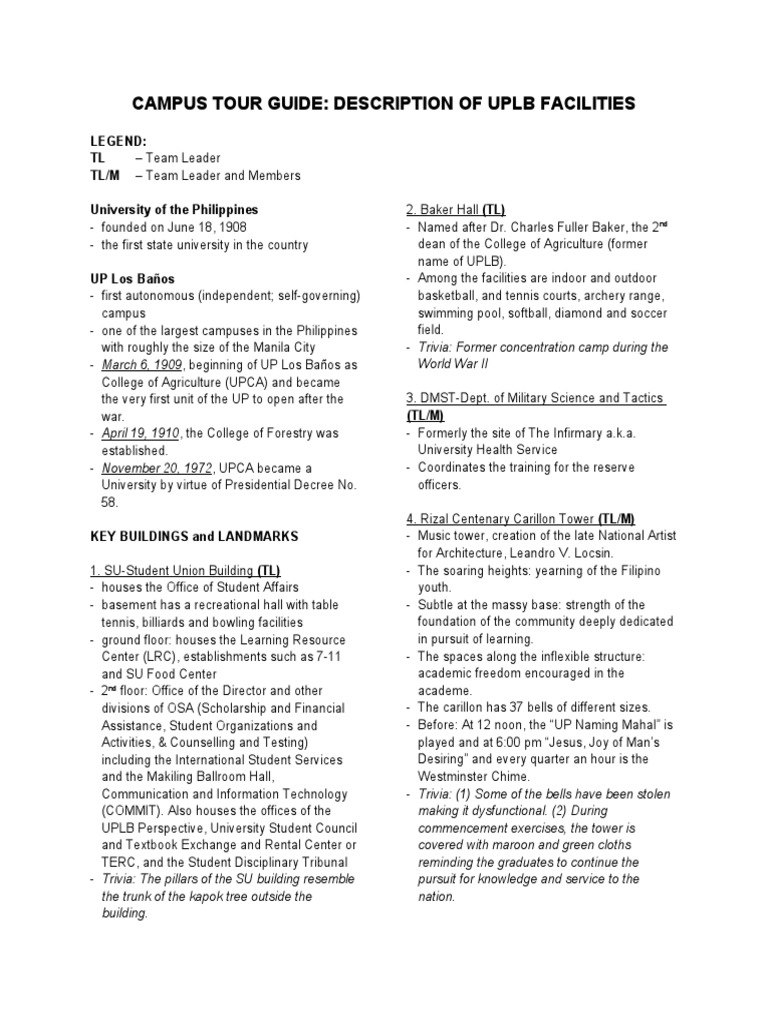 Campus Tour Building Description 2015 | PDF | Science | Agriculture