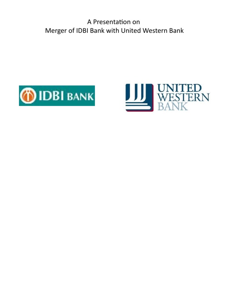 IDBI Bank and United Western Bank Merger | PDF