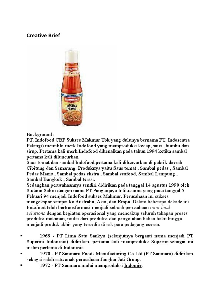 Strategi Pemasaran Sambal Indofood | PDF | Bisnis