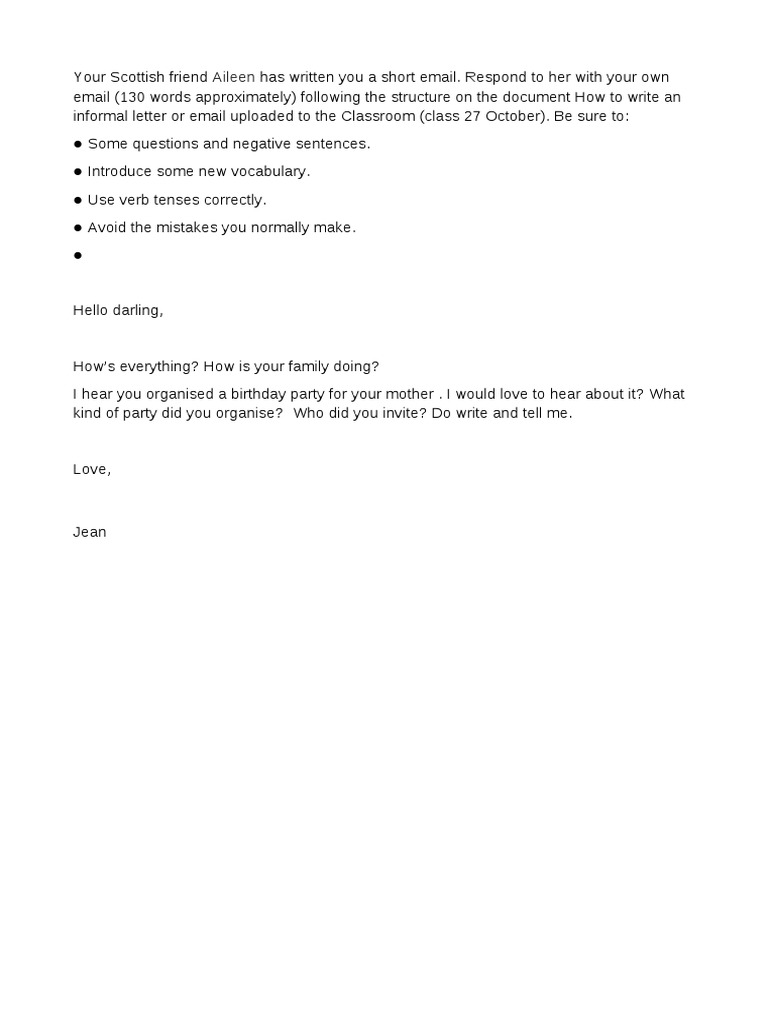 How to Write an Informal Email Response | PDF