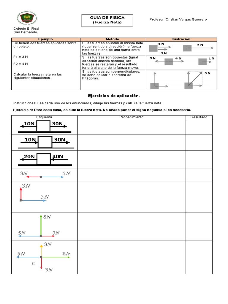 Fuerza Neta - Documentos de Google | PDF | Enseñanza de matemática ...