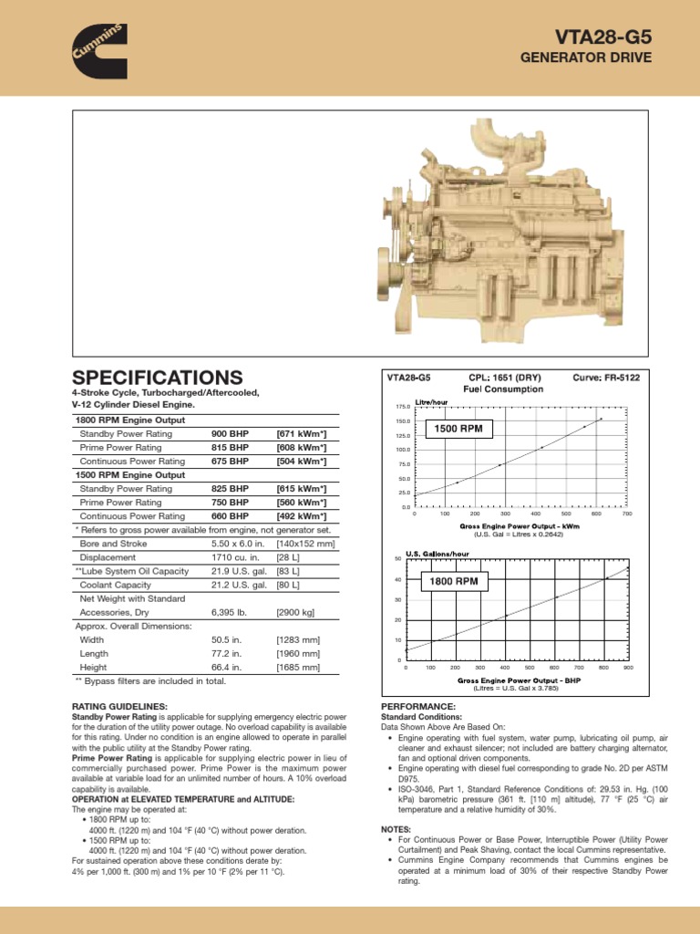 Vta28 G5 | PDF | Cylinder (Engine) | Piston