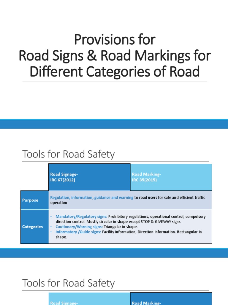 Road Signs - Markings | PDF | Traffic | Road
