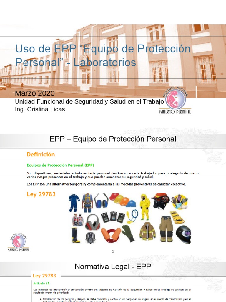 Uso de EPP - Laboratorios | PDF