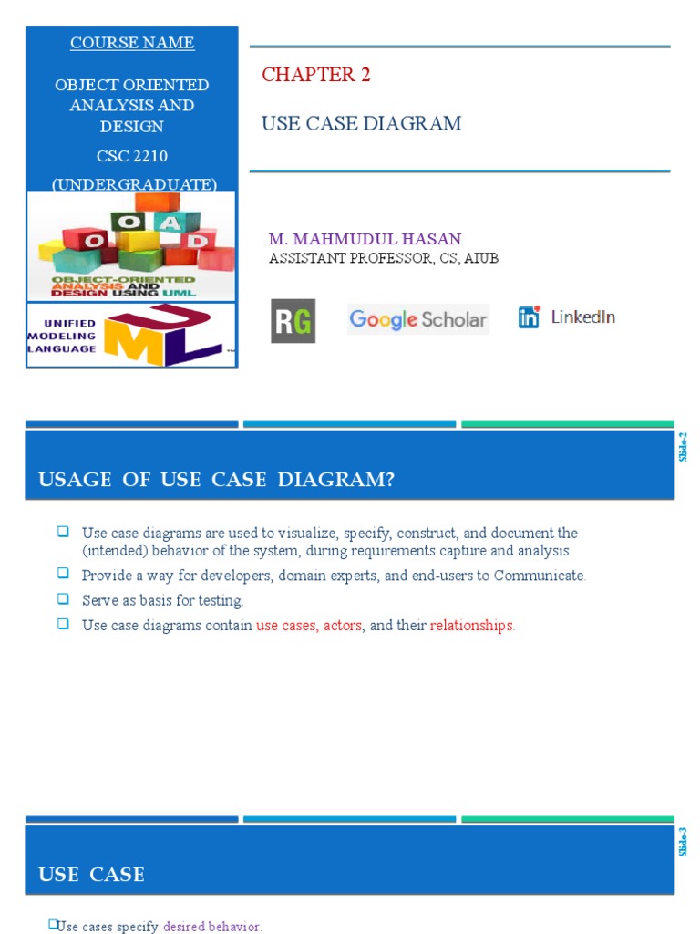 OOAD - Ch.02 - Use Case Diagram | Download Free PDF | Use Case ...