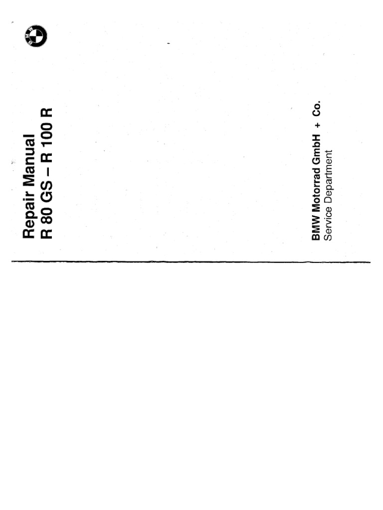 BMW r100r Manual | PDF