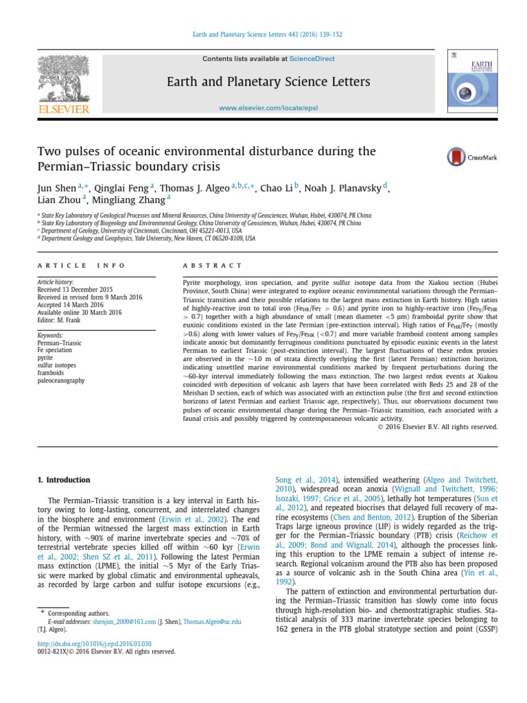 Earth and Planetary Science Letters | PDF | Physical Sciences | Earth ...