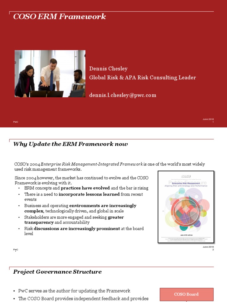 COSO ERM Framework | PDF | Enterprise Risk Management | Risk