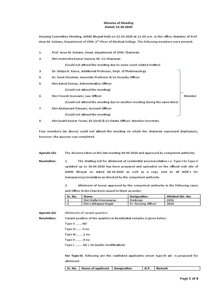 Allotment of Vacant Quarters | PDF | Government