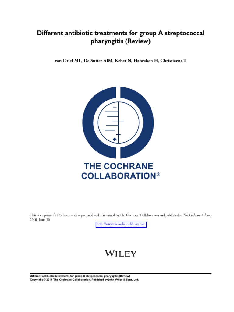 Different Antibiotic Treatments For Group A Streptococcal PDF | PDF ...