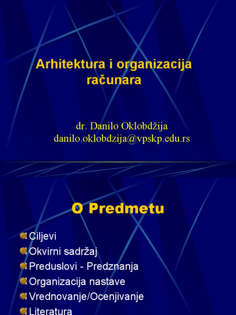 Arhitektura Lekcija 1 Uvod | PDF
