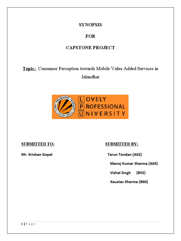 Synopsis FOR Capstone Project: Jalandhar | PDF | Sampling (Statistics) | Online Banking