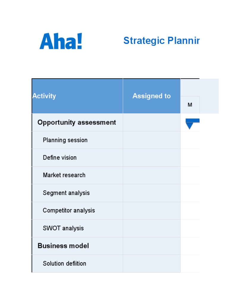 Strategic Planning Template Excel | PDF